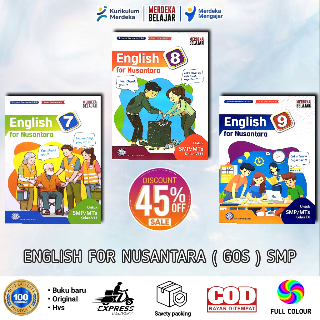 Jual Buku Siswa Pendamping BAHASA INGGRIS Kelas 7,8,9 SMP Kurikulum Merdeka - Global Offset ...