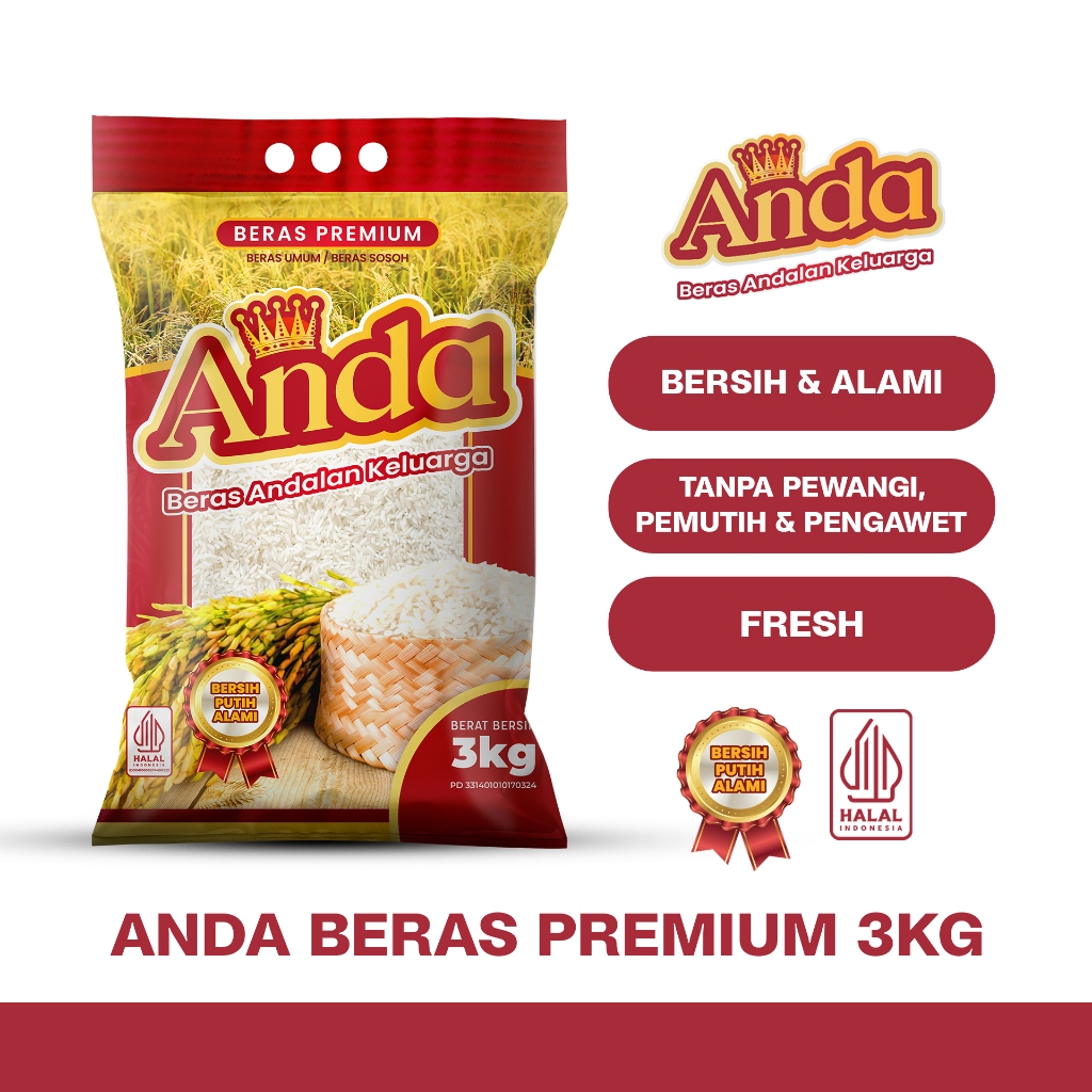 Jual Anda Beras Premium Paket 3kg | Shopee Indonesia