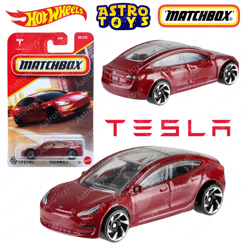 Jual Matchbox Tesla Model 3 Merah Seri 2025 / Mainan Anak Diecast Metal ...