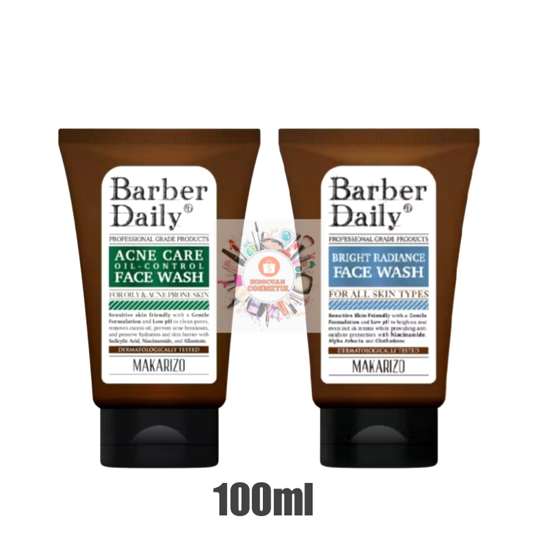 Jual (INDOCUAN) Barber Daily Acne Care & Oil Control Face Wash & barber ...