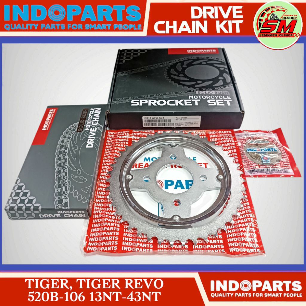 Jual Gear Set Gir Paket Honda Tiger, Tiger Revo Original Indoparts ...
