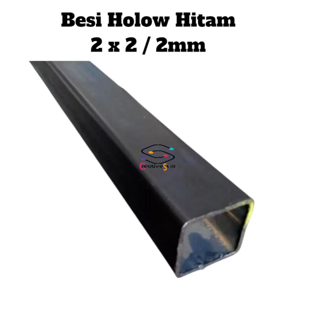 Jual Besi Holo Hitam 2x2 tebal 2mm Kotak Full 2cm x 2cm | Shopee Indonesia