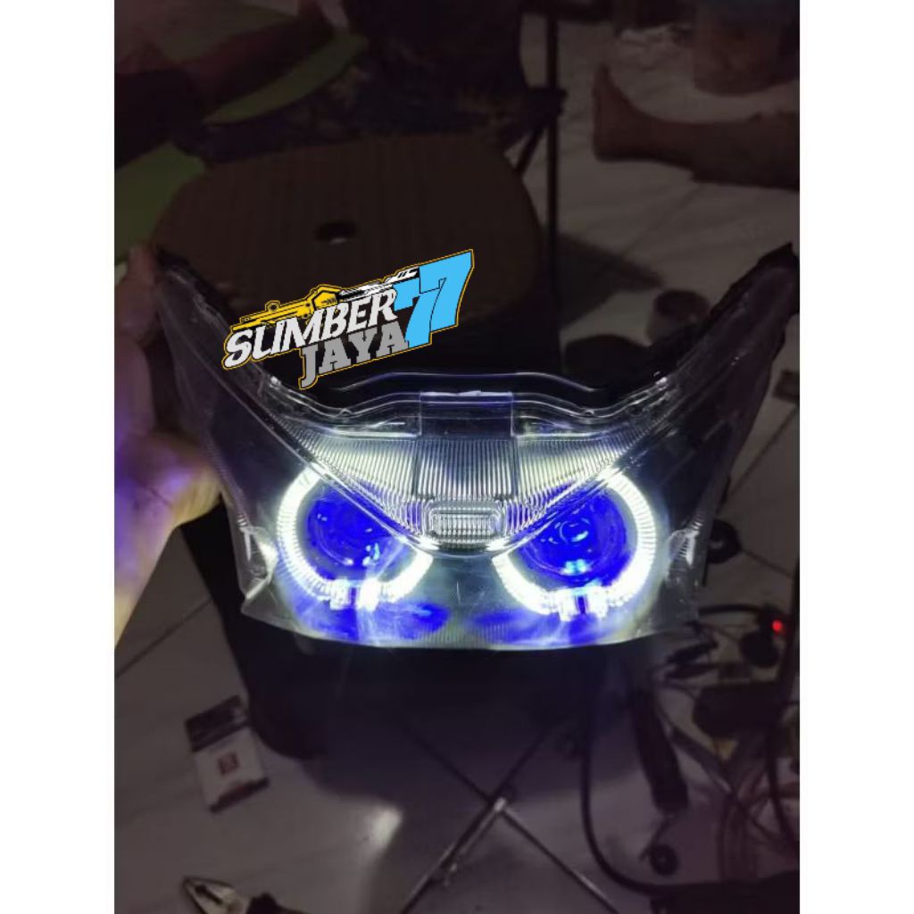 Jual Lampu reflektor beat deluxe 2024-2025 gen 2 custom biled 2 mata ...