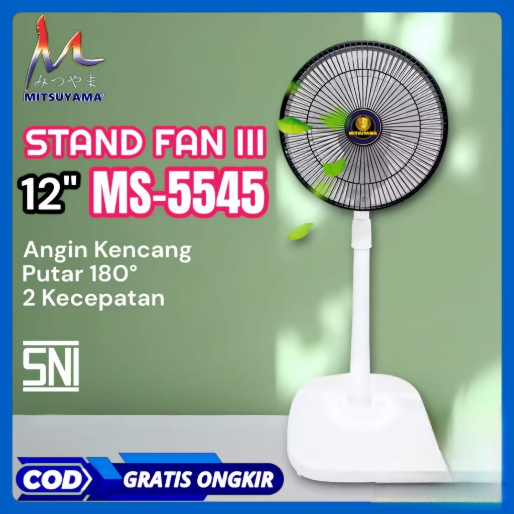 Jual Kipas Angin Mitsuyama Ms 5544 Stand Fan 12 Inch 17 WATT Dual ...