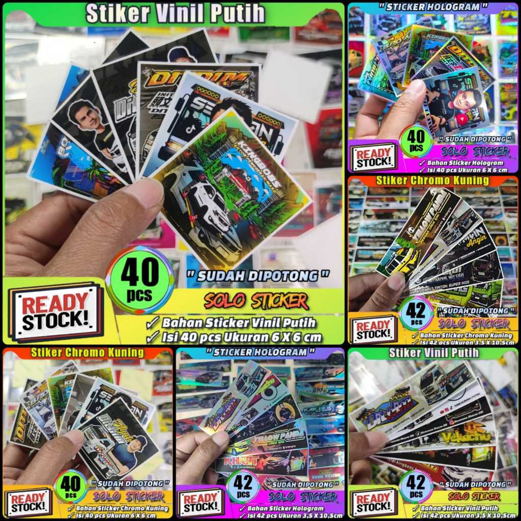 Jual Stiker TCI Mobil Basuri Kotak Isi 40 pcs SUDAH DIPOTONG Bahan ...