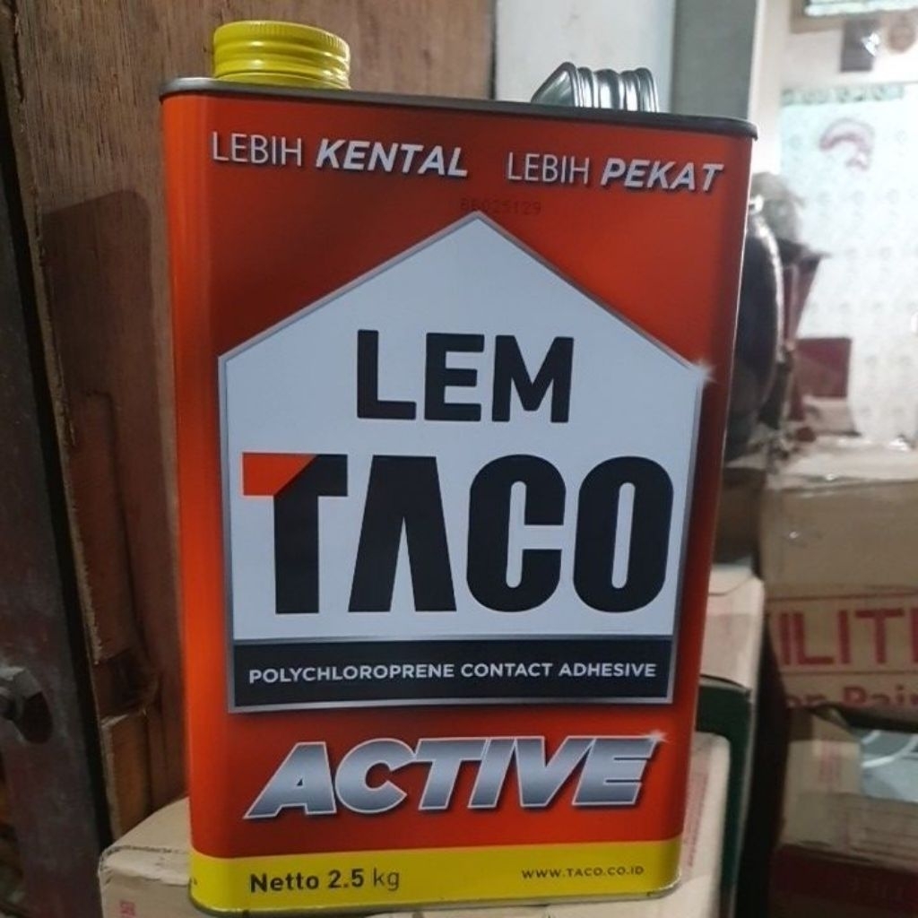 Jual lem kayu hpl vynil pvc karet busa kulit karet merk TACO 2.5kg ...