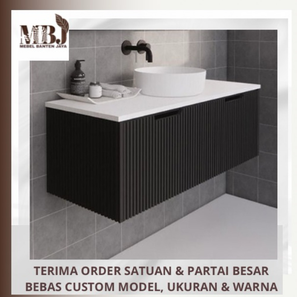 Jual meja wastafel gantung kabinet wastafel gantung drawer wastafel | Shopee Indonesia