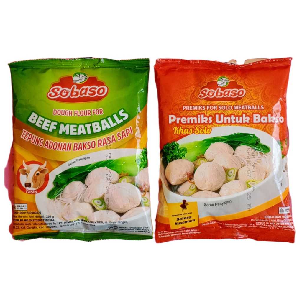 Jual Tepung adonan bakso khas Solo & rasa sapi Sobaso 250 gr | Shopee ...