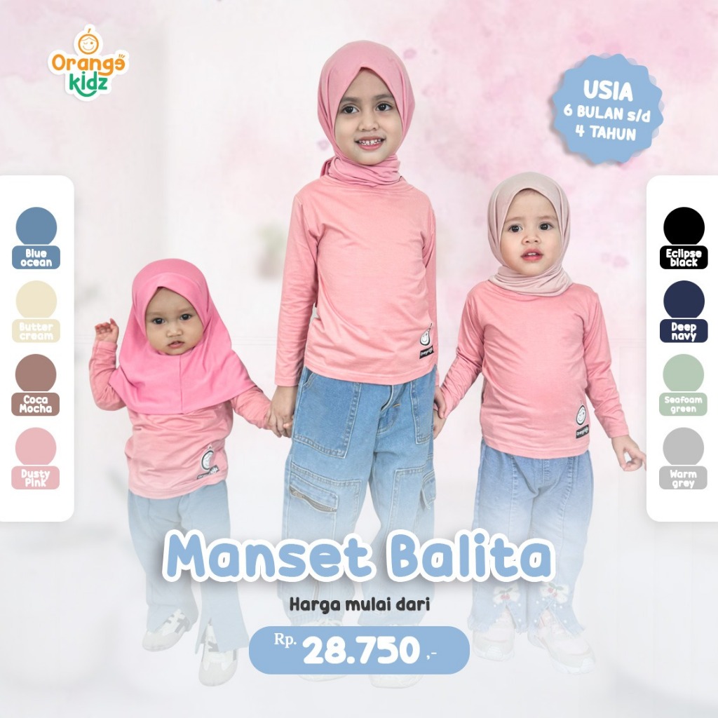 Jual Manset Kaos Anak Balita Lengan Panjang / Manset Anak Premium 6 ...
