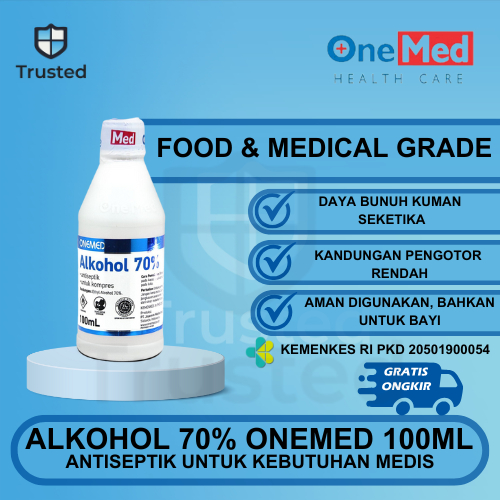 Jual ANTISEPTIK ONEMED ALCOHOL ALKOHOL 70% 100ML ANTISEPTIK ONEMED ...