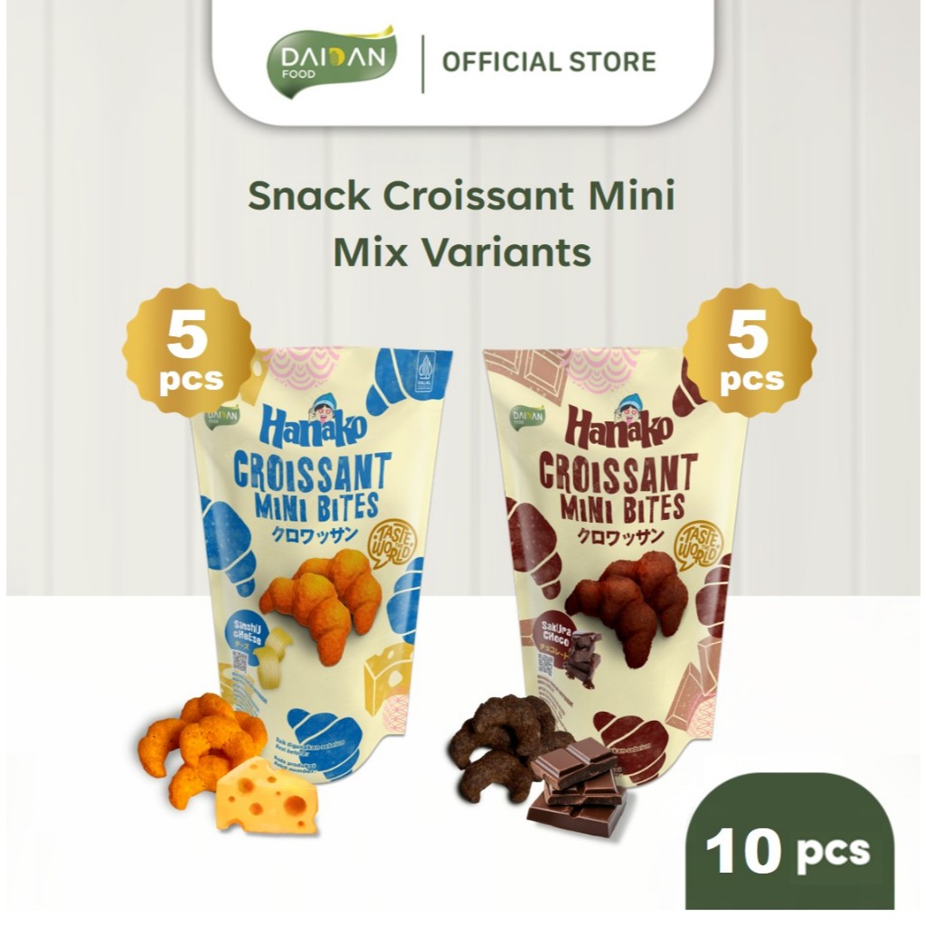 Jual Hanako Croissant Mini Bites Mix Variants 10 pcs | Shopee Indonesia
