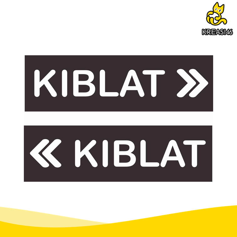 Jual SIGN AKRILIK KIBLAT ARAH KIRI DAN KANAN SIGNAGE UKURAN 32CM X 11 ...
