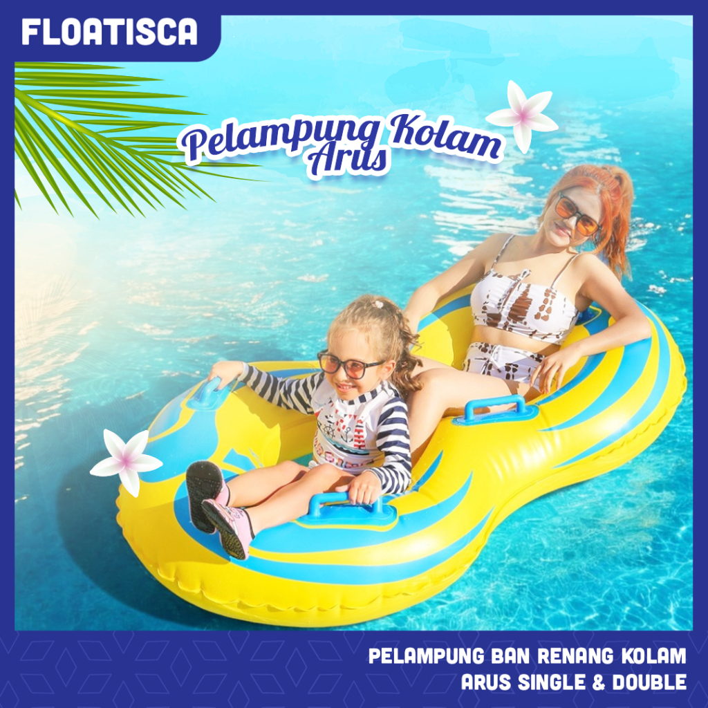 Jual Floatisca Pelampung Ban Renang Kolam Arus Single Double Kuning ...