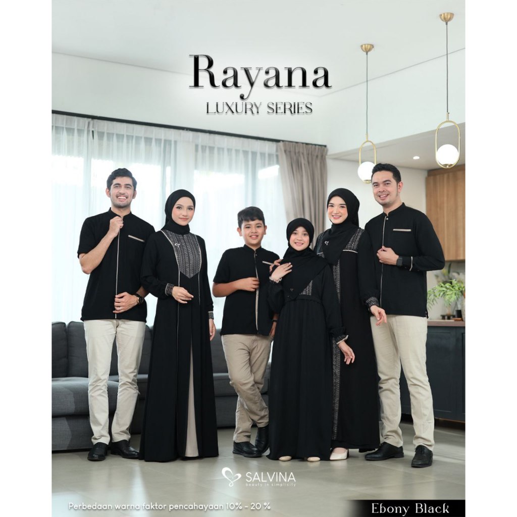 Jual Salvina Hijab Rayana Luxury Series (Ebony Black) - Quality Premium ...