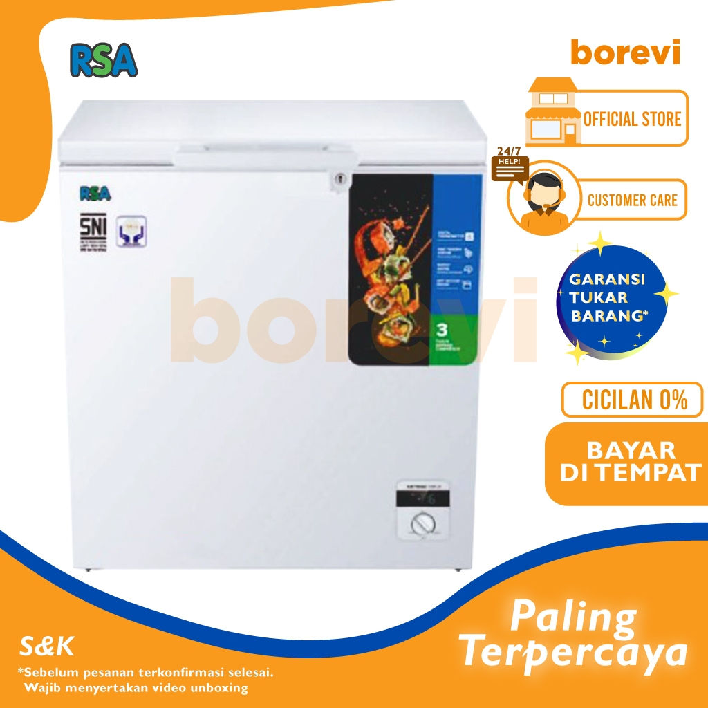 Jual Rsa Cf 210 Chest Freezer Box 200 Liter Lemari Pembeku Kulkas ...