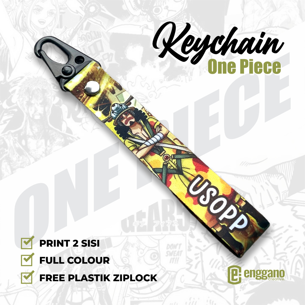 Jual Keychain Lanyard One Piece Full Printing 2 sisi - Usopp Series ...
