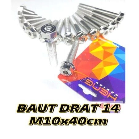 Jual Baut Probolt 2Kunci 10x40 Drat 14 Panjang 4cm 2 Kunci Stainless Original Heng Thailand ...