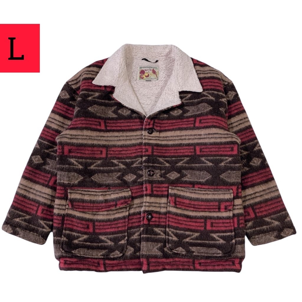 Jual Jaket wool sherpa native navajo KENTUCKY CARDINAL vintage ( size L ...
