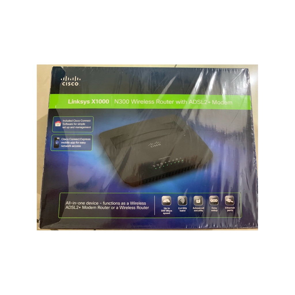 Jual Linksys X1000 Wireless Router ADSL2+ Modem N300 – Murah Meriah ...