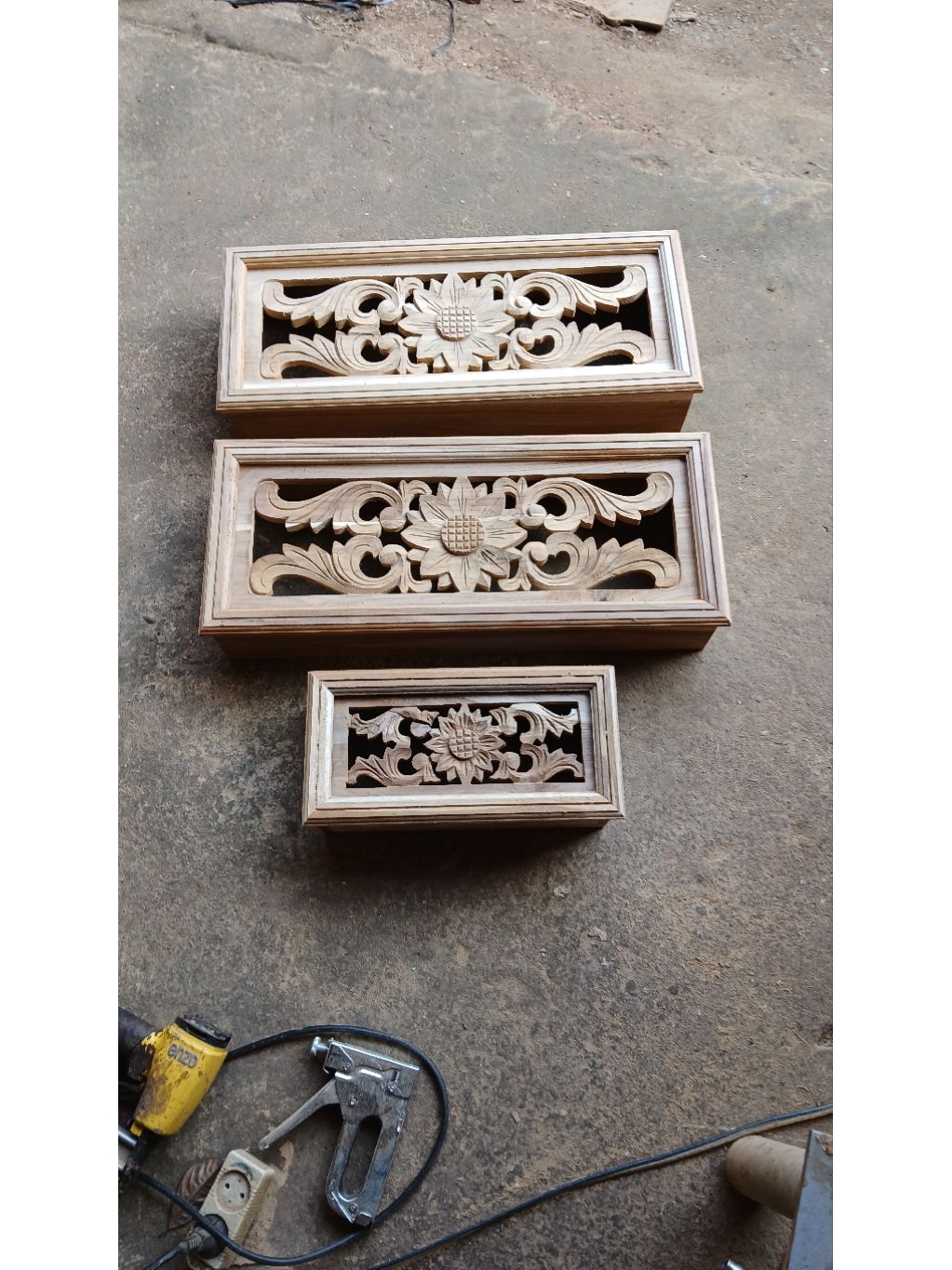 Jual LOSTER KAYU JATI UKIR MOTIF MATAHARI UKURAN 30-70CM | Shopee Indonesia