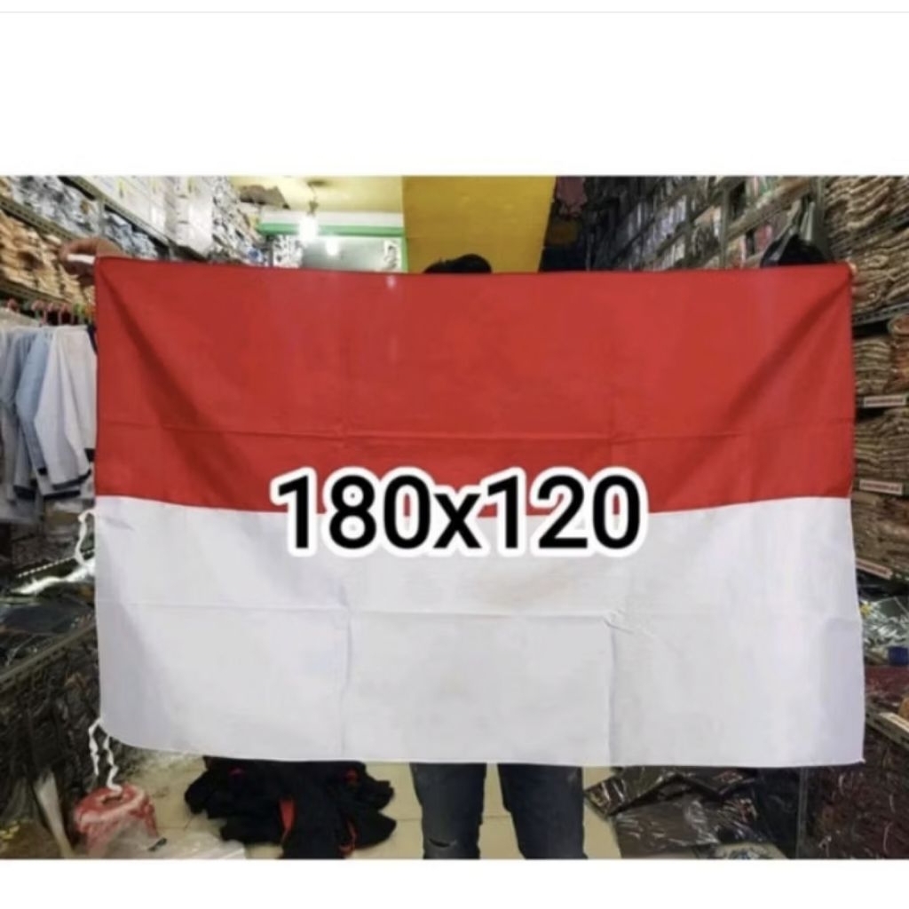 Jual bendera merah putih ukuran180x120 biasa ukuran real 168x112 ...