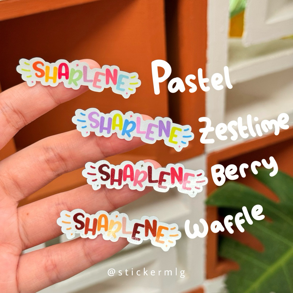 Jual STICKER LABEL NAMA PALETTE Edition Part 4 cute name custom ...