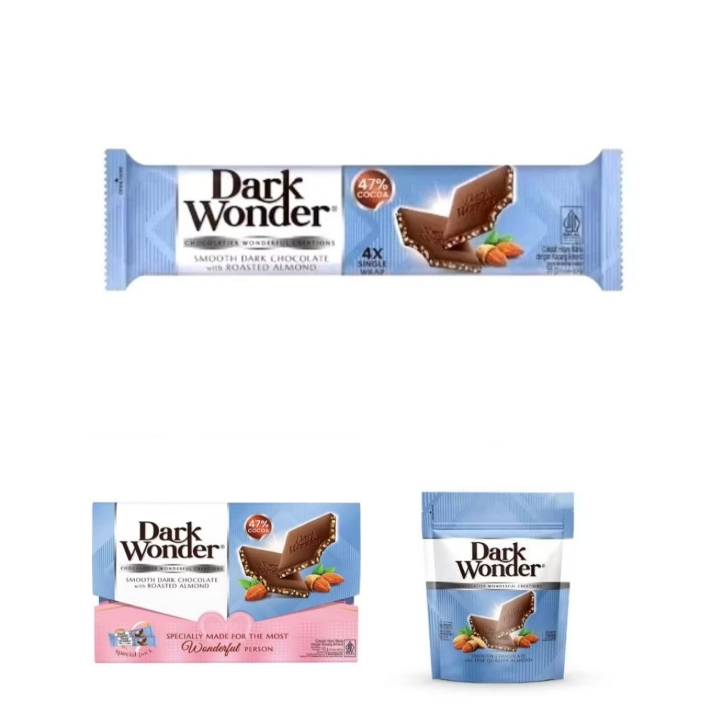 Jual Dark Wonder Coklat Dark Chocolate dengan Almond Bar Pouch Edisi ...