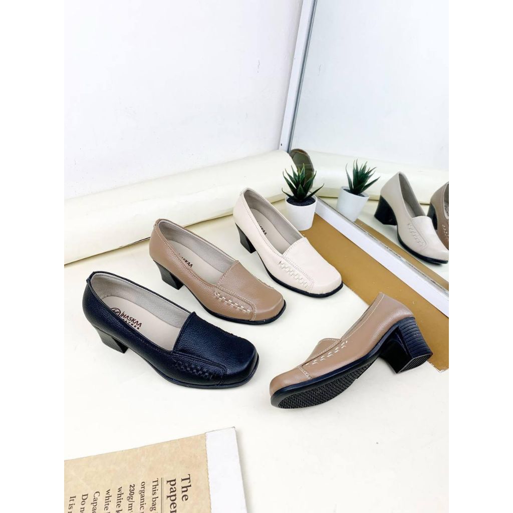 Jual Sepatu Pentofel Kulit asli Sepatu Wanita kulit sapi papirut tinggi ...