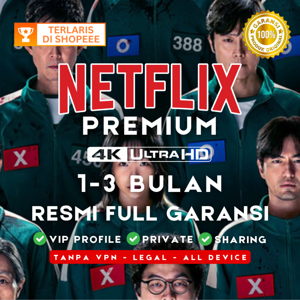 Jual NETFLIK PREMIUM RESMI 4K UHD QUALITY LEGAL FULL GARANSI 100% #4 | Shopee Indonesia
