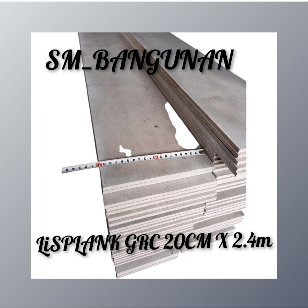 Jual Lisplang / Lisplank Polos GRC 20 cm x 2.4 meter | Shopee Indonesia