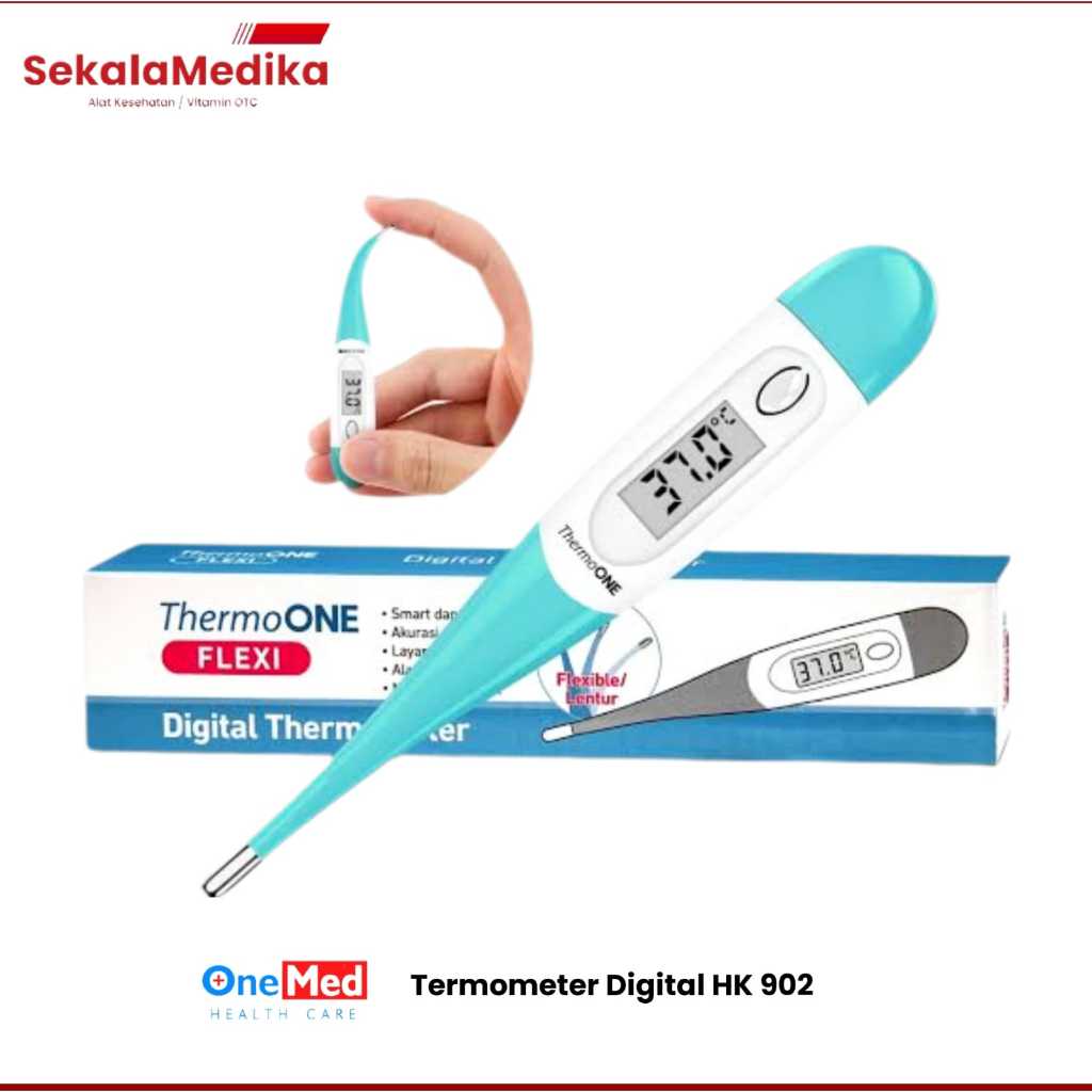 Jual Termometer Digital HK 902 Onemed Thermometer Flexy Lentur | Shopee ...