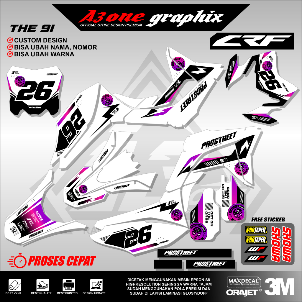 Jual Sticker Decal Motor Honda CRF 150L(THE91)-Sticker List Full Body ...