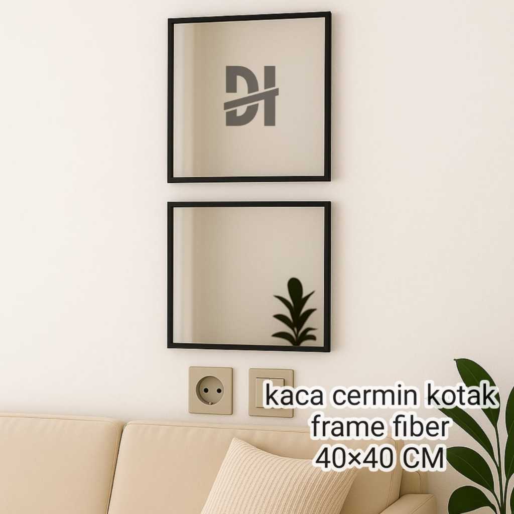 Jual Cermin Dinding Kotak 40x40 cm - Cermin Hias Aesthetic Minimalis ...