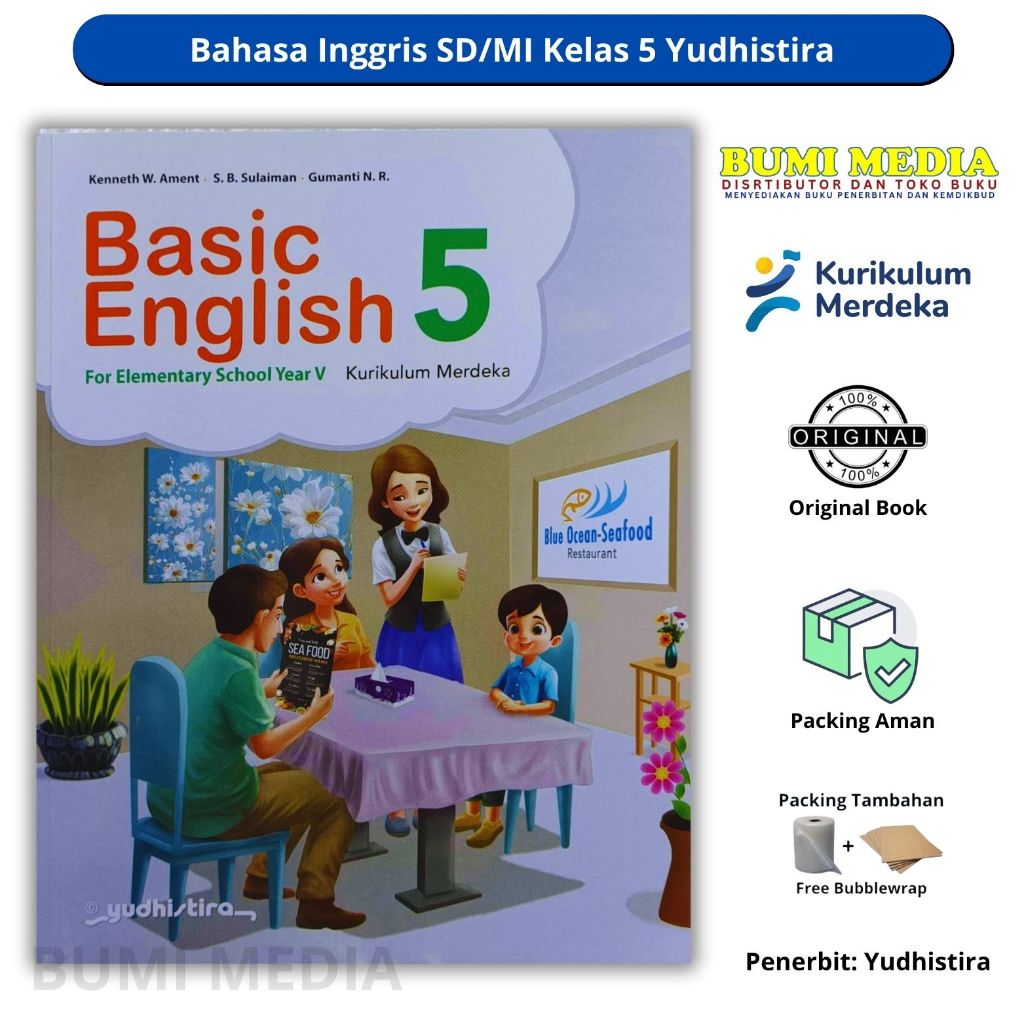 Jual Buku Bahasa Inggris "Basic Inglish" SD/MI Kelas 5 Kurikulum Merdeka YUDHISTIRA | Shopee ...