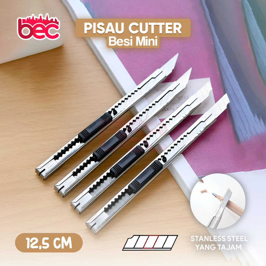 Jual Pisau Cutter Besi Mini 12.5 cm Stainless | Shopee Indonesia