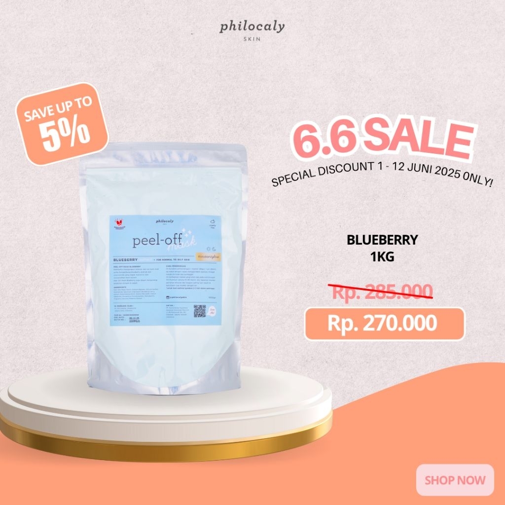 Jual Philocaly Skin Masker Peel Off / Rubber Mask Blueberry 1000 Gram ...