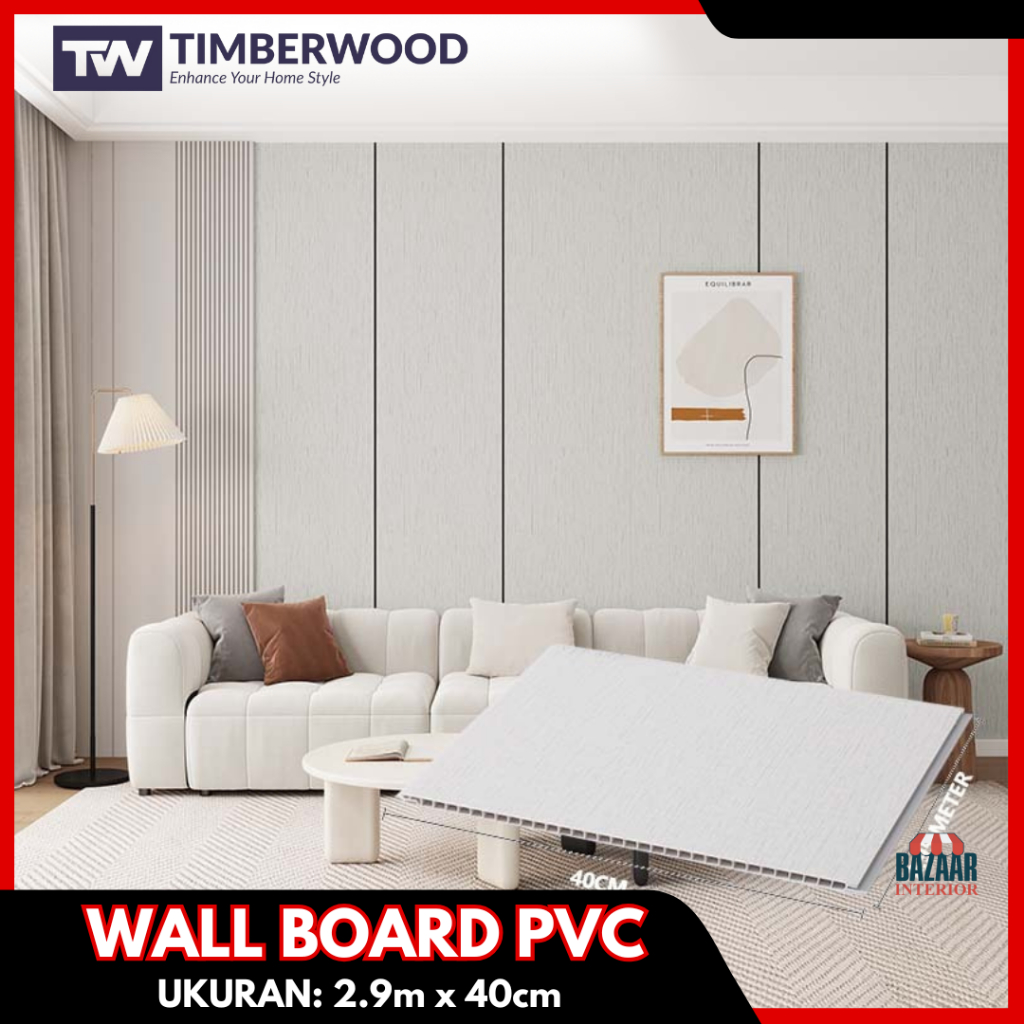Jual Wallboard PVC Dekorasi Dinding | PVC Wallpanel 2.95m X 40m | Wall ...