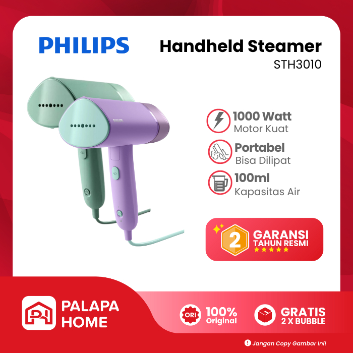 Jual Philips Setrika Uap Genggam STH3010 Handheld Garment Steamer ...