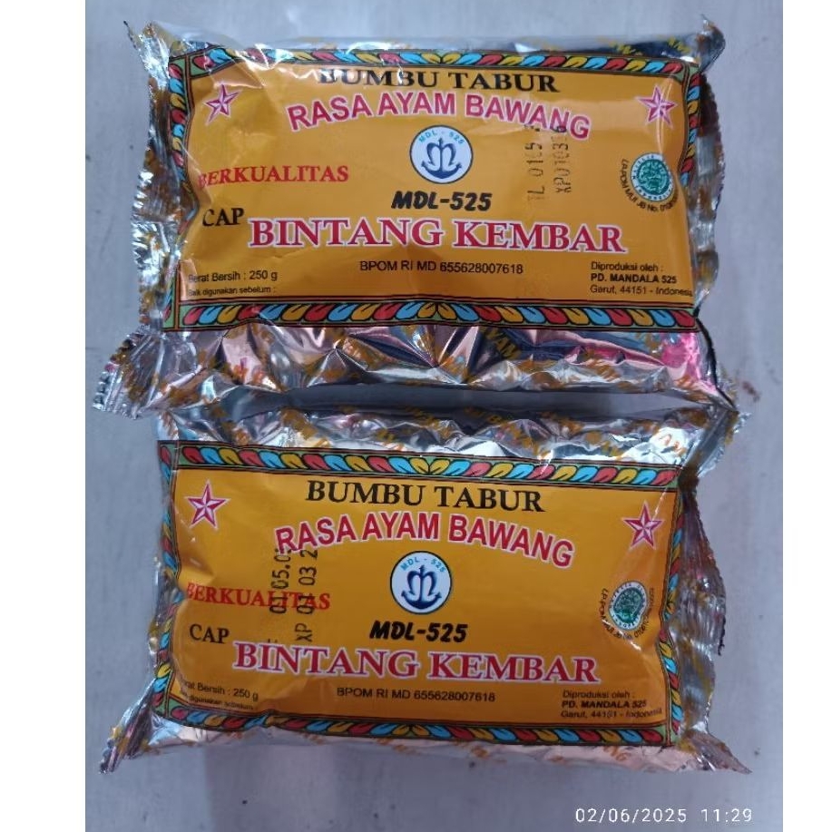 Jual Bumbu Tabur Rasa ayam bawang cap bintang kembar 250gr | Shopee ...