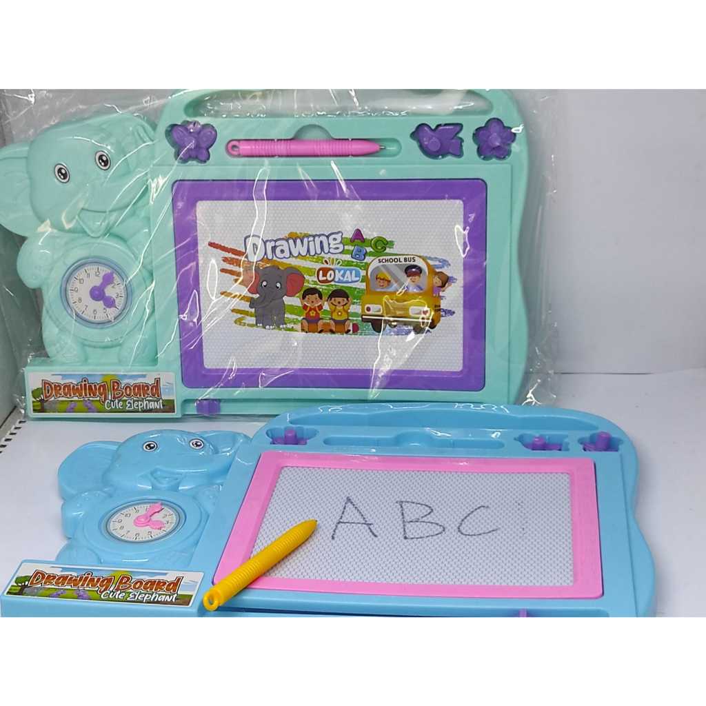 Jual Mainan anak papan tulis menggambar Drawing Board Cute Karakter ...