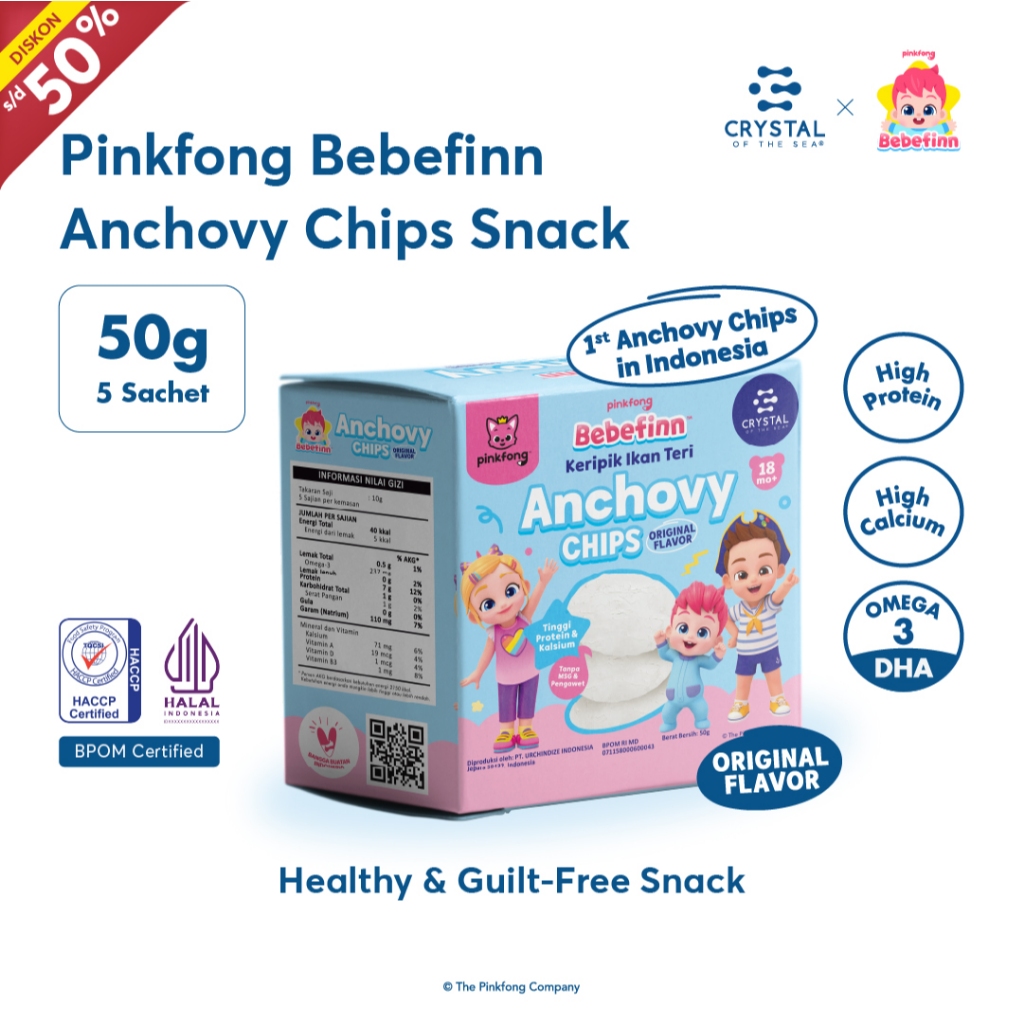 Jual Crystal of the Sea | Pinkfong Bebefinn Anchovy Chips Snack ...