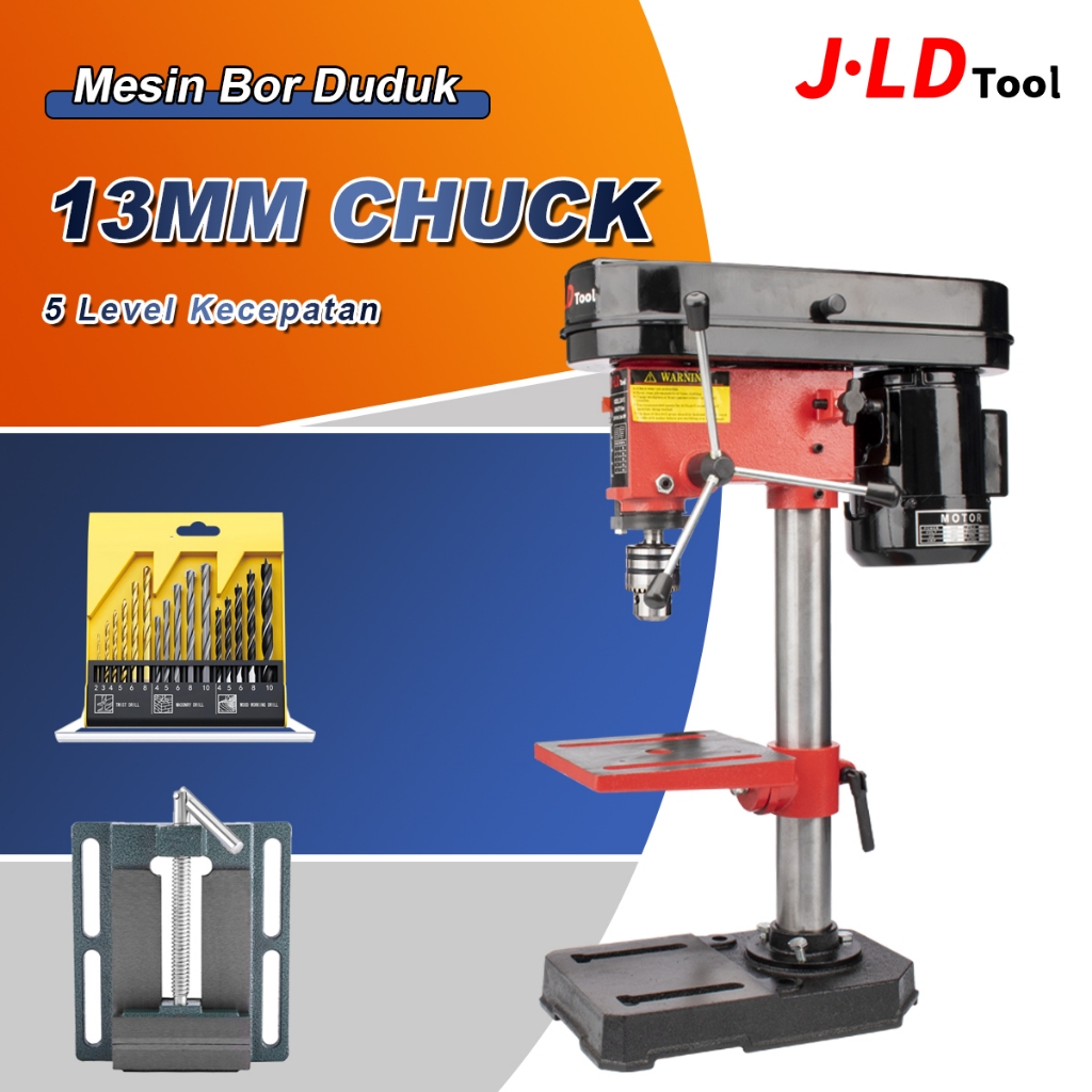 Jual JLD Mesin Bor Duduk 13MM CHUCK Bench Drill 550W Electric Drill Press 5 Speed Mesin bor ...