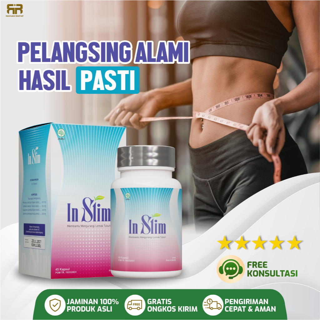 Jual InSlim Kapsul Pelangsing & Detox Tubuh Obat Pengecil Perut Buncit ...