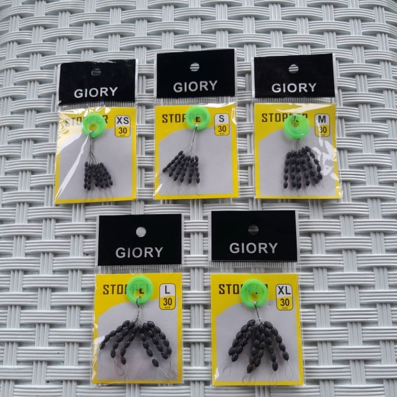 Jual Stopper Pancing isi 30 Butir Untuk Pembatas / Warna Hitam Kuning ...