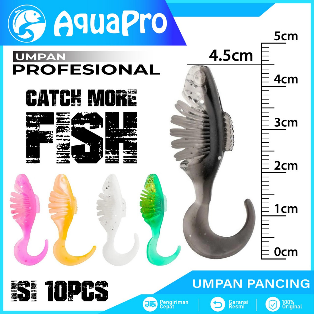 Jual AQUAPRO Umpan Pancing Soft Lure Umpan Ikan Buatan Profesional ...