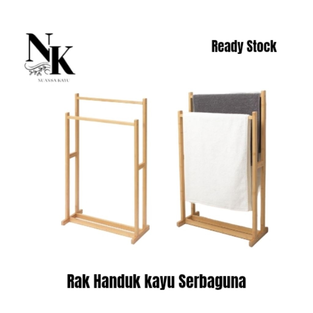 Jual Rak Handuk Kayu Serbaguna/ Rak Sajadah/ Rak Mukenah/ Rak Hijab ...