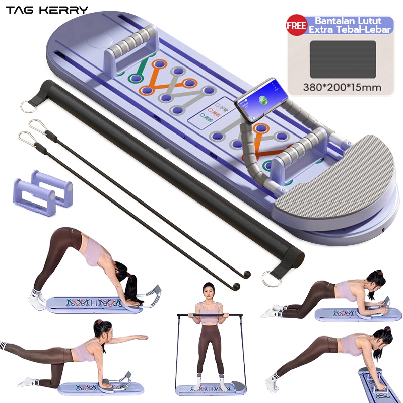 Jual Papan perut Latihan Pilates push up board Stand Bar/ab roller ...