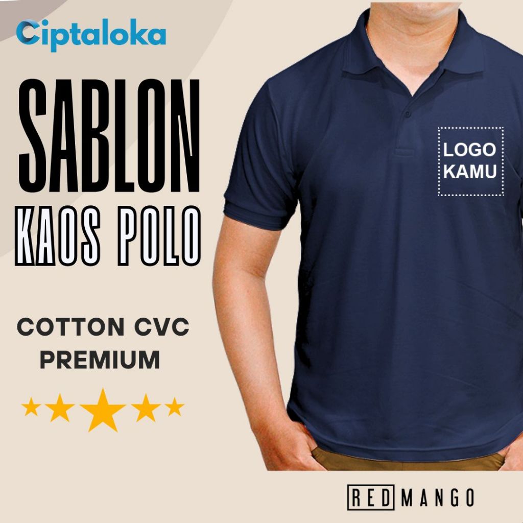 Jual [PREMIUM Cotton CVC] Custom Kaos Polo, Sablon Polo Shirt Satuan / Lusinan, Print Kaos ...