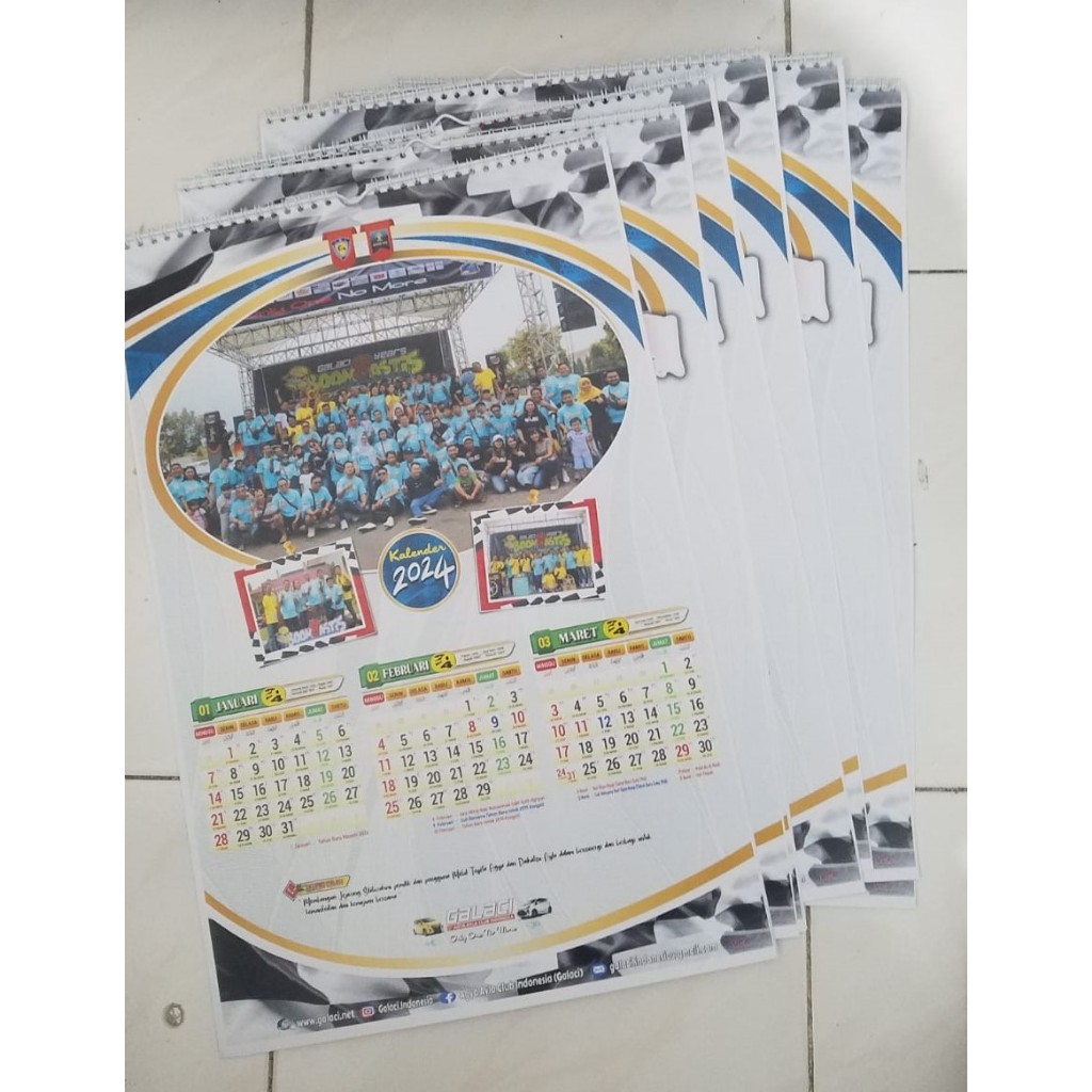 Jual Kalender Poster / Kalender Dinding Poster / Custom Kalender Poster ...