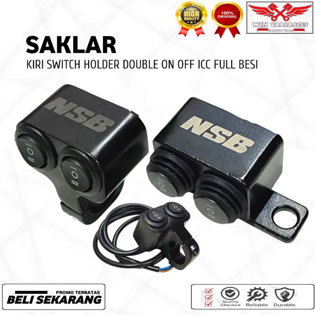 Jual SAKLAR SPION 2 TOMBOL 3 MODE BAHAN BESI SAKLAR ON OFF DOUBLE ...